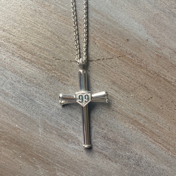 Accessories | Personalized Baseball Bat Cross Necklace | Poshmark